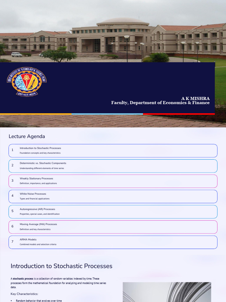 Topic 2 - Time Series Analysis - Part-1 - Shared | PDF | Autoregressive Model | Stationary Process