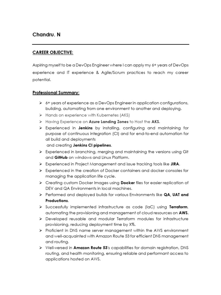 Chandru DevOps Engineer 6+ (AWS) | PDF | Microsoft Azure | Web Application