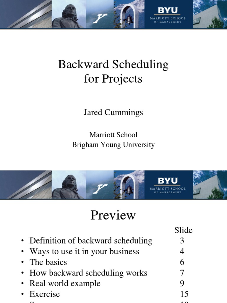 Backward Scheduling | PDF | Scheduling (Production Processes) | Business