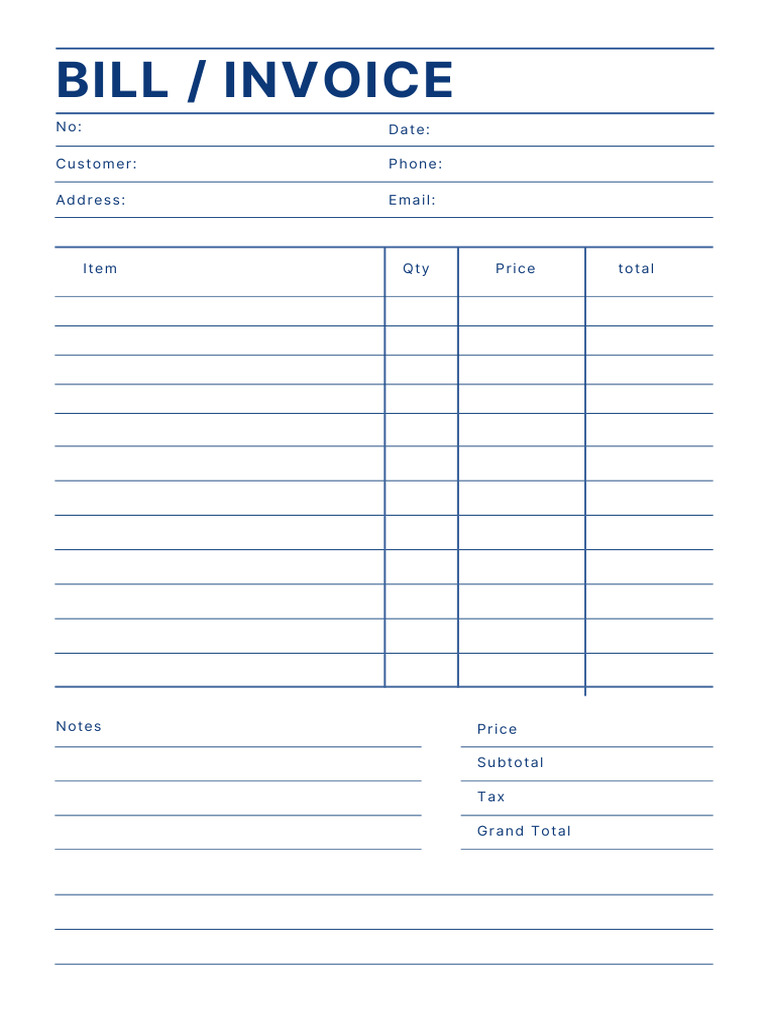 Simple Purchase Order Form A4 | PDF