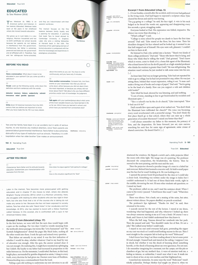 Tara Westover Educated Excerpts | PDF