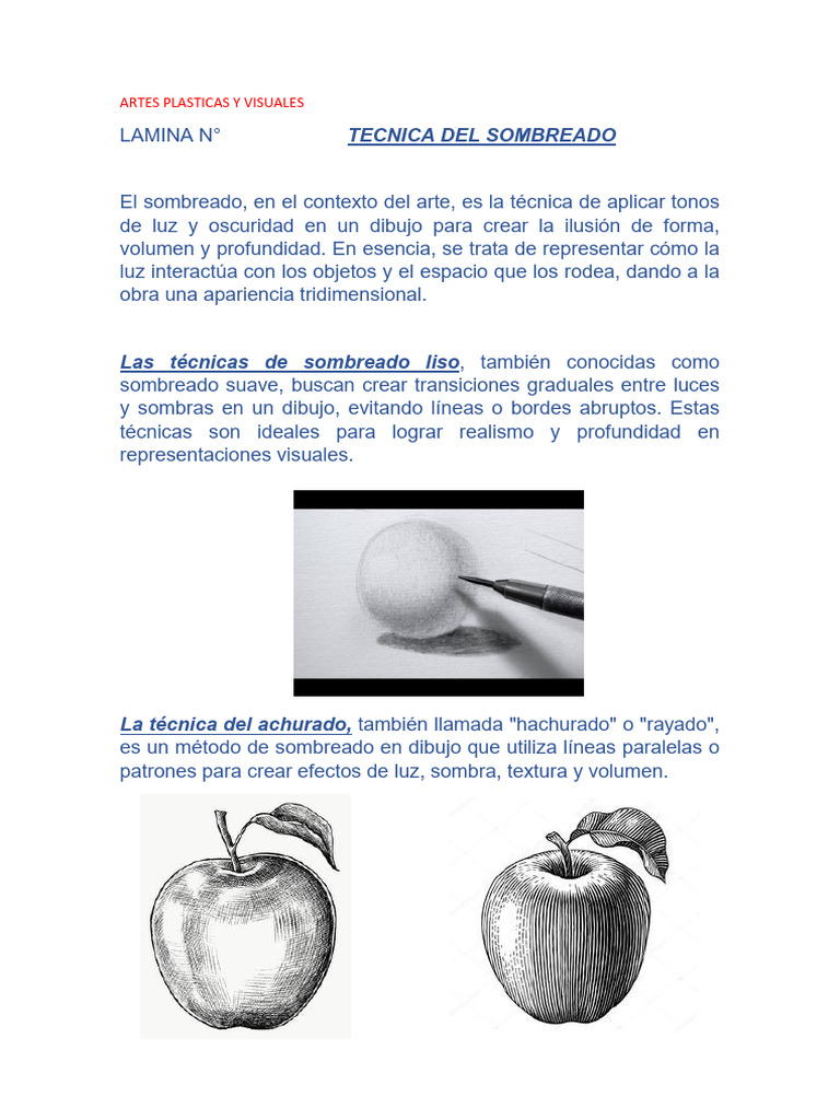 Técnicas de Sombreado en Dibujo | PDF | Sombra | Dibujo