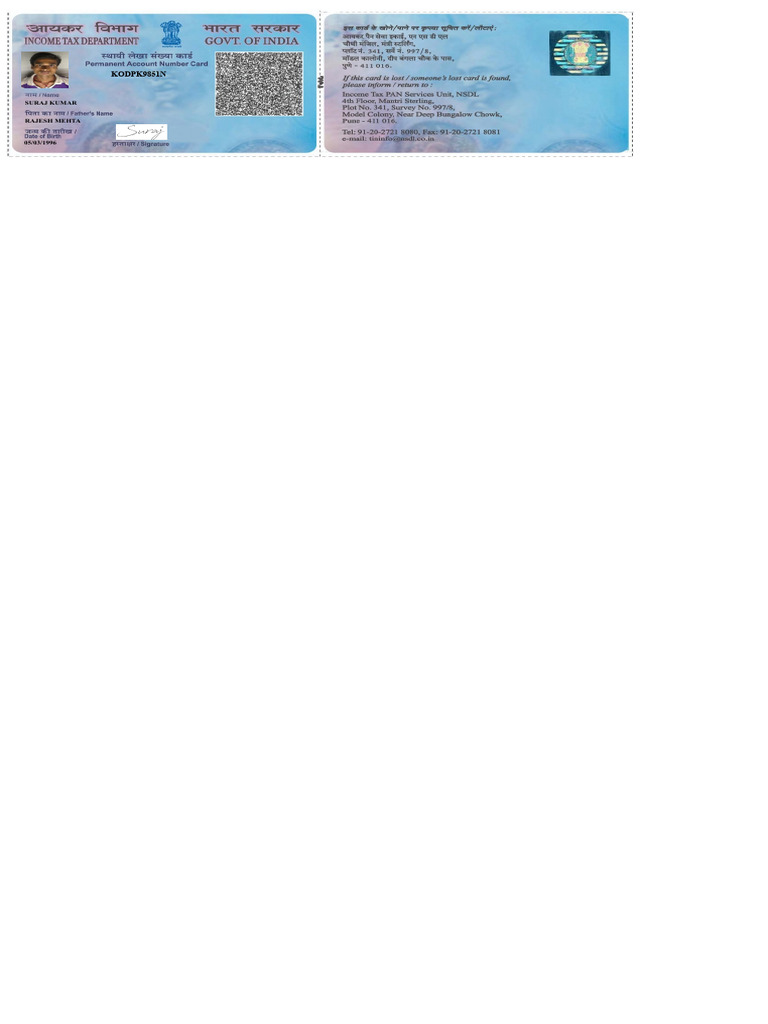 Pan Card Priview | PDF