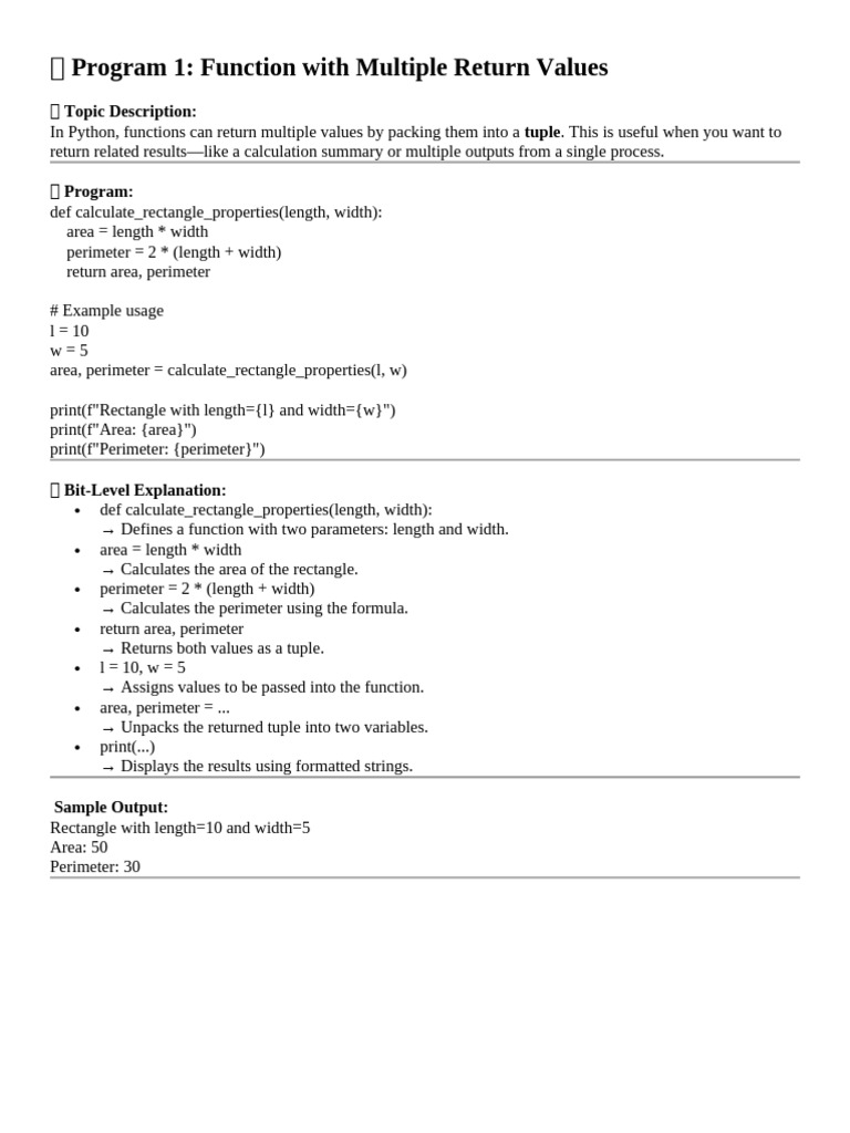 UNIT-II Functions Lab Programs | PDF | Parameter (Computer Programming ...