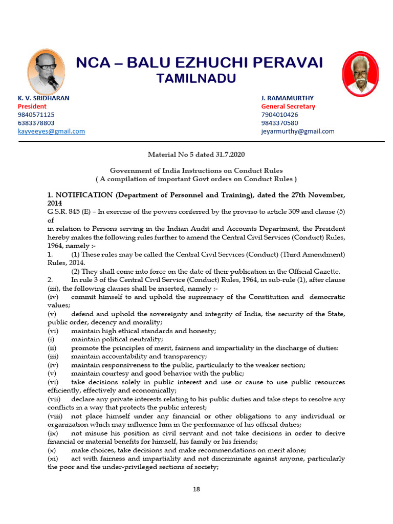 Government Orders On Conduct Rules | PDF | Sexual Harassment | Harassment
