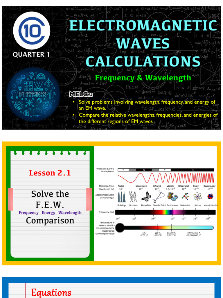 EM Wave Frequency and Wavelength Calculations | PDF