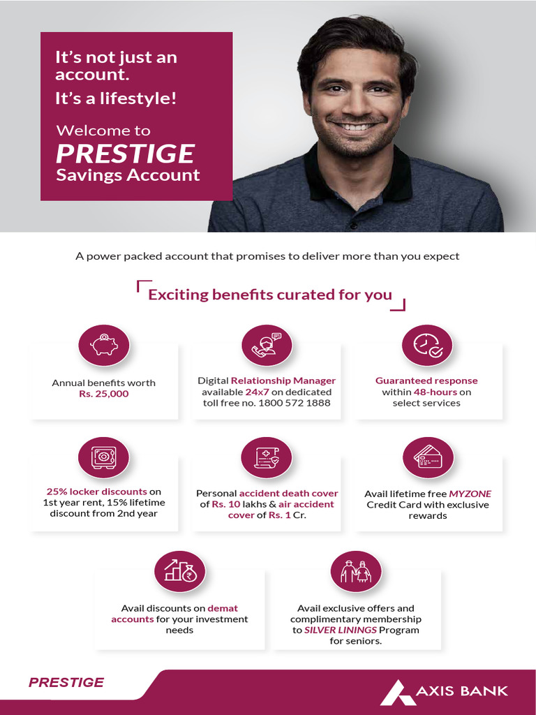 Axis Bank Prestige Savings Account Overview | PDF | Transaction Account ...