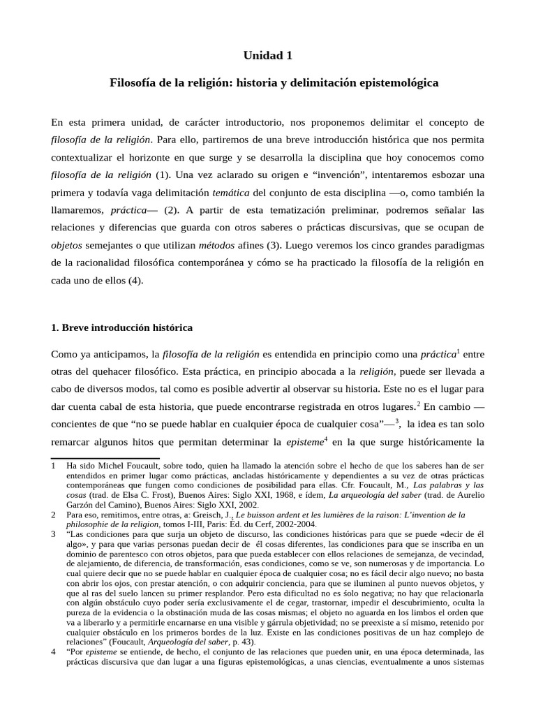 Filosofía de la Religión: Historia y Métodos | PDF | Immanuel Kant | Dios