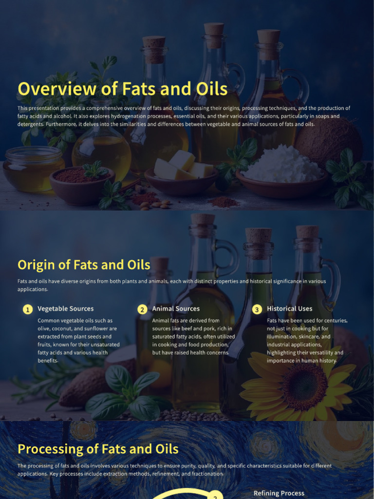Comprehensive Guide to Fats and Oils | PDF | Vegetable Oil | Fat