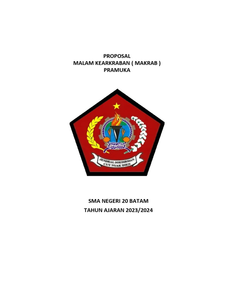 Proposal Makrab Pramuka SMAN 20 Batam | PDF