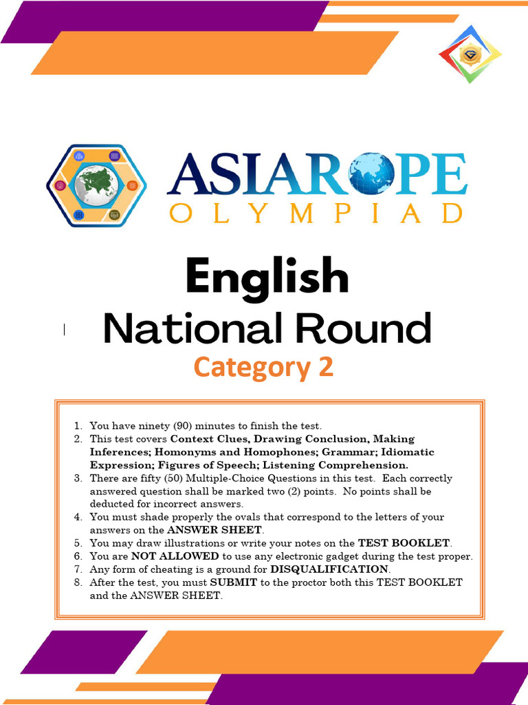 Category 2 Test: Language Skills Assessment | PDF | Peafowl | Predation