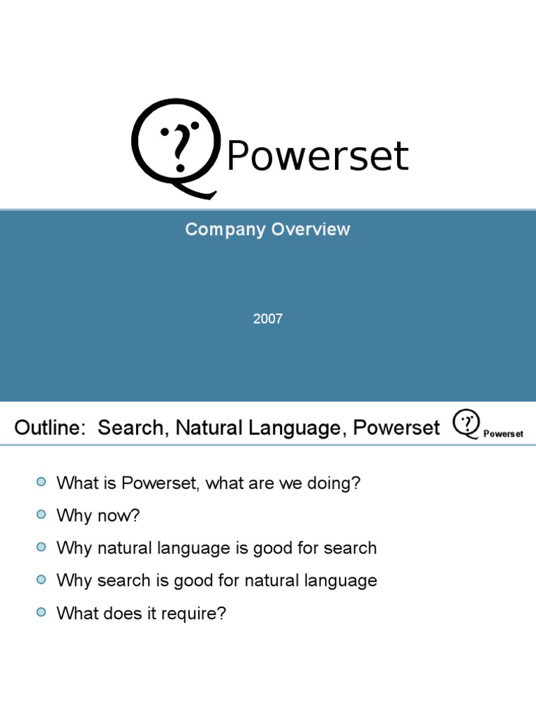Powerset Overview | PDF | Search Engine Optimization | Cyberspace
