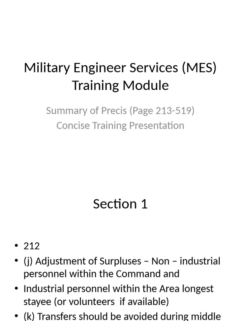 MES Training Module Overview | PDF | Concrete