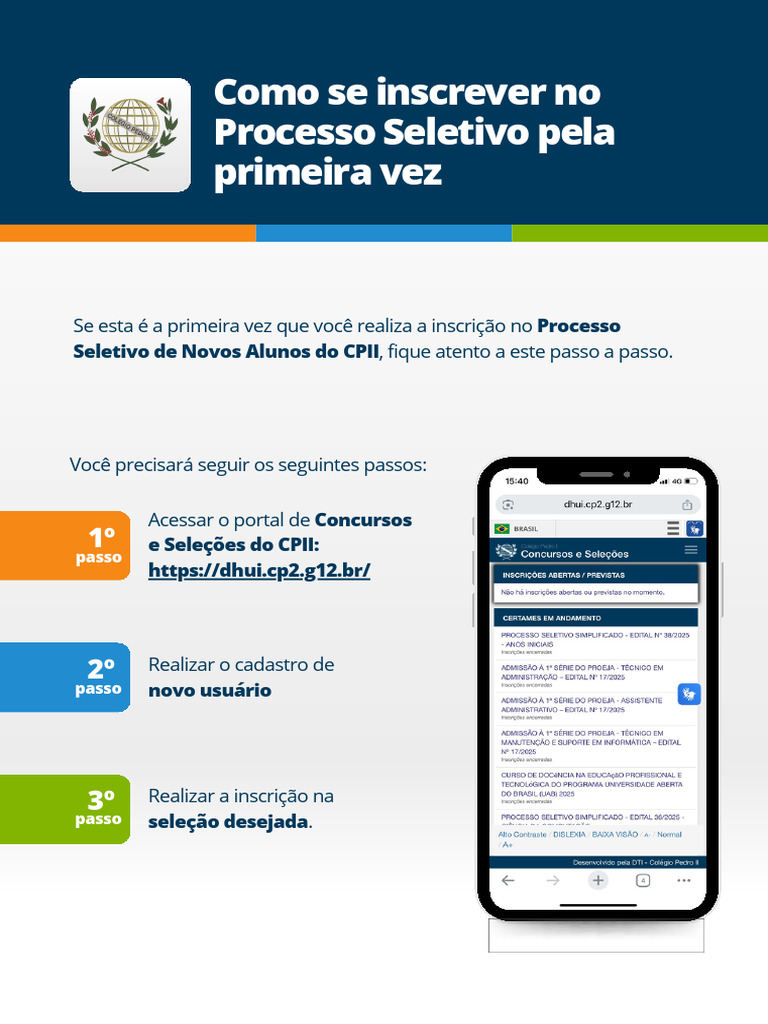 Inscrição no Processo Seletivo CPII | PDF
