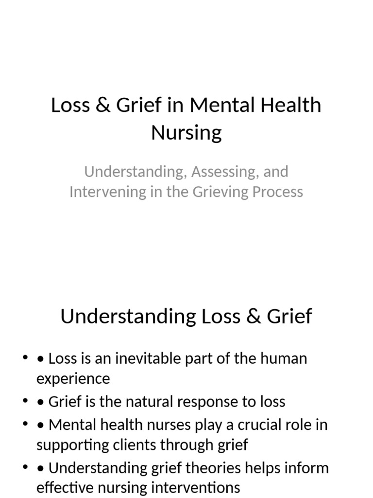 Loss and Grief Nursing | PDF