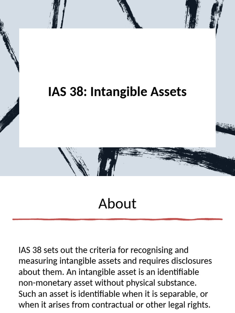 IAS 38 Presentation | PDF | Intangible Asset | Business Economics