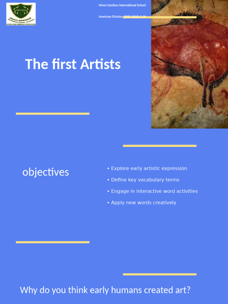 Exploring Prehistoric Art and Vocabulary | PDF | Courage | Paintings