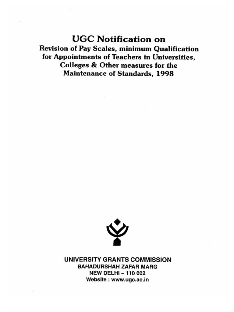 Ugc Notification 1996 | PDF