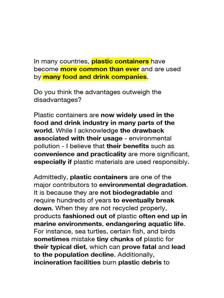 Balancing Plastic's Pros and Cons | PDF | Plastic | Waste Management