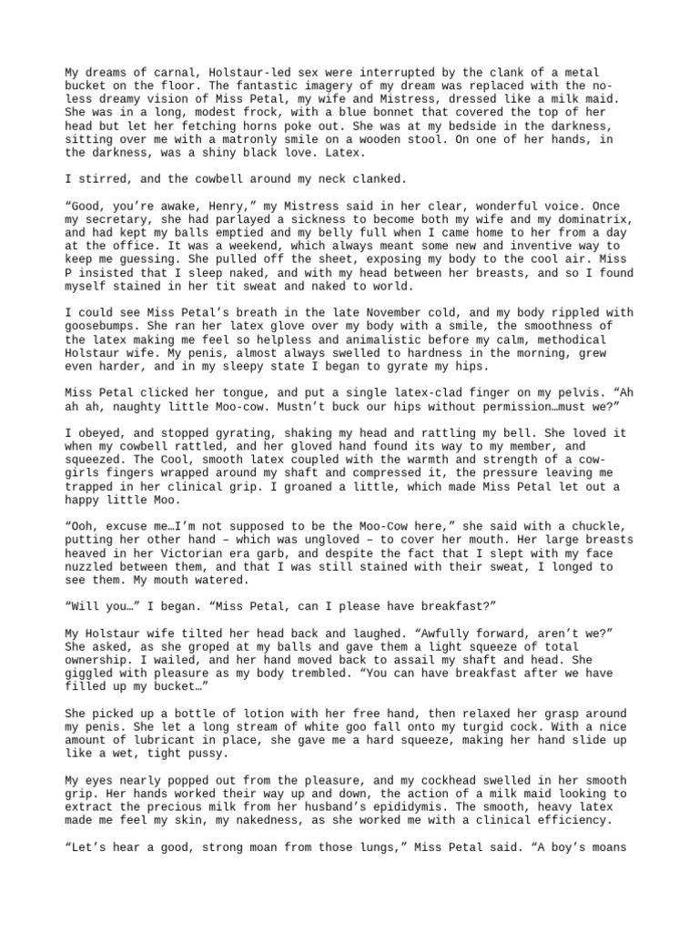 Morning Milking (Holstaur, Handjob, Latex, Femdom, Short) | PDF