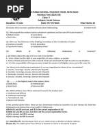 Class 9 SST Half Yearly Exam Sample Paper 2025-26 | PDF | French ...