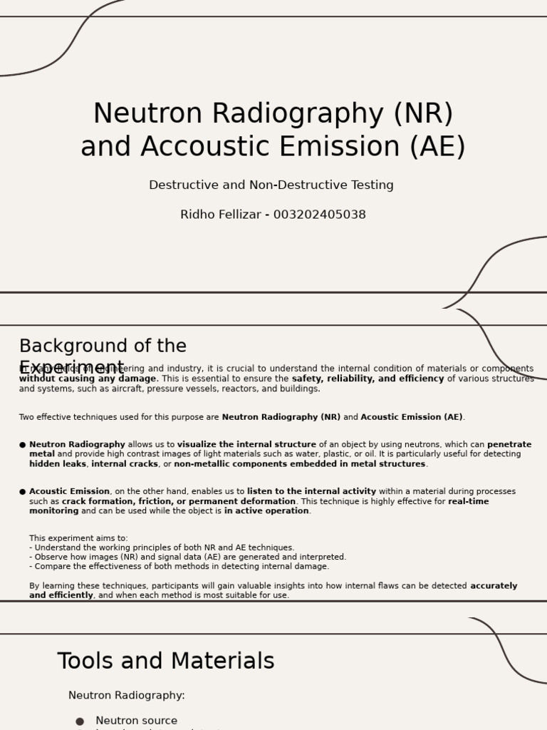 Destructive and Non-Destructive Testing Presentation - Ridho Fellizar ...