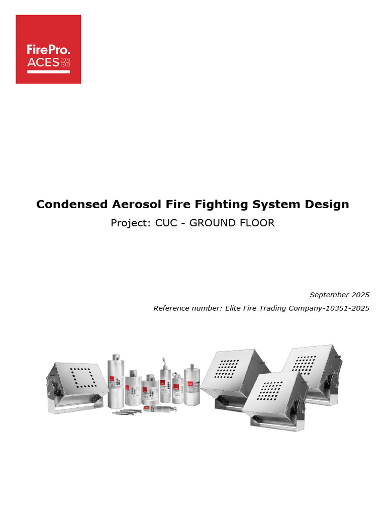 Condensed Aerosol Fire System Design | PDF | Smoke | Volume