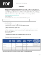 EU REACH SVHC - Declaration Template - English | PDF | Finance & Money ...