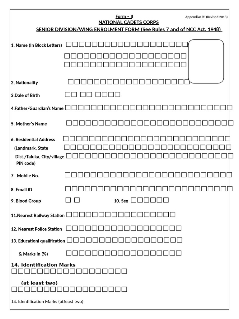 NCC Senior Division Enrollment Form 2025 | PDF | Chess Theory | Chess