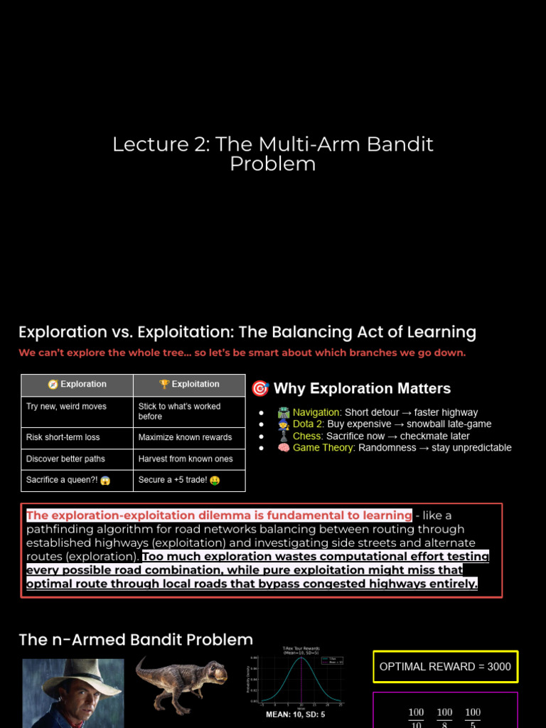 Lecture 2 - The Multi-Arm Bandit Problems | PDF | Applied Mathematics | Algorithms