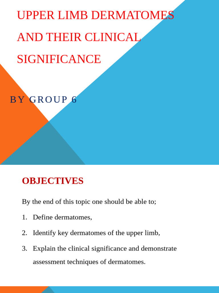 Upper Limb Dermatome Overview | PDF | Paresthesia | Arm