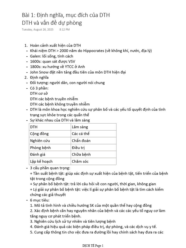 Bài 1 Định Nghĩa, Mục Đích Của DTH | PDF