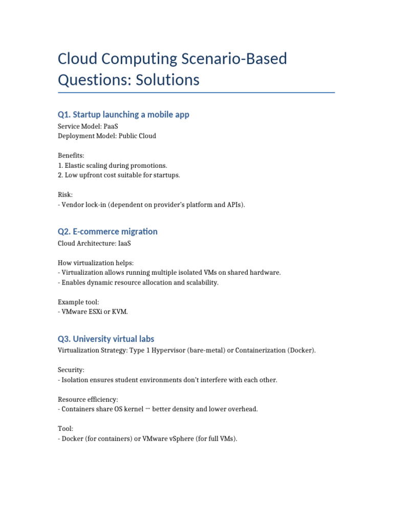 Cloud Computing Solutions | PDF