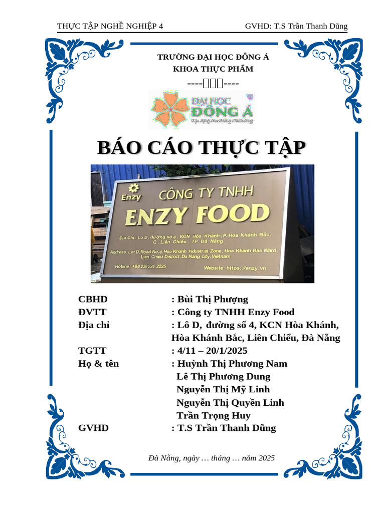 TTNN 4 - Cong Ty TNHH Enzy Food | PDF