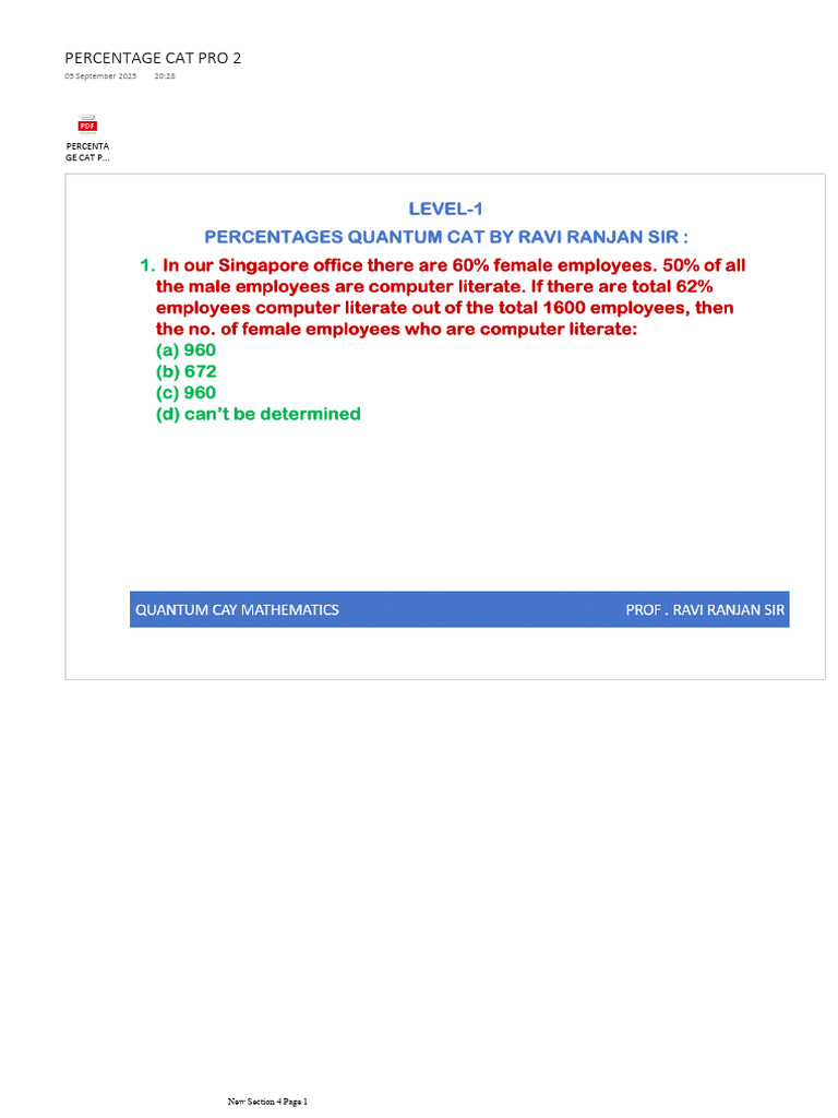 Demo Lecture Cat Mrunal | PDF