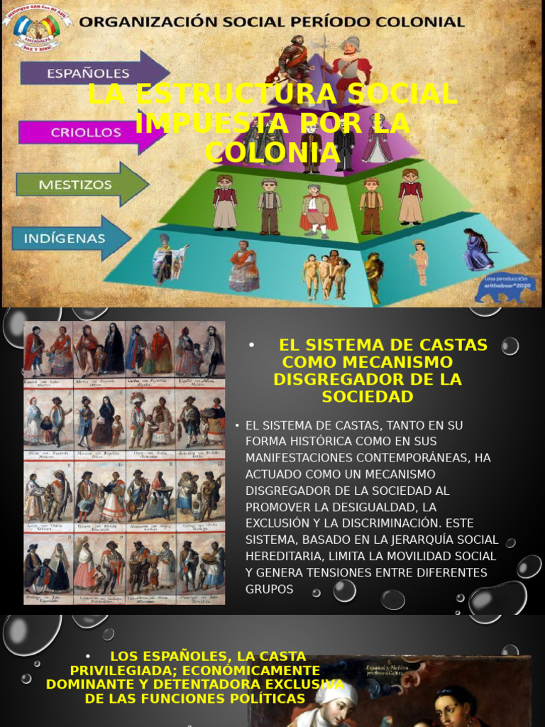 La Estructura Social Impuesta Por La Colonia Tema Spara Segundo B | PDF ...
