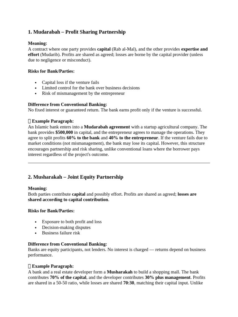 C4 Islamic Banking Note | PDF | Islamic Banking And Finance | Interest