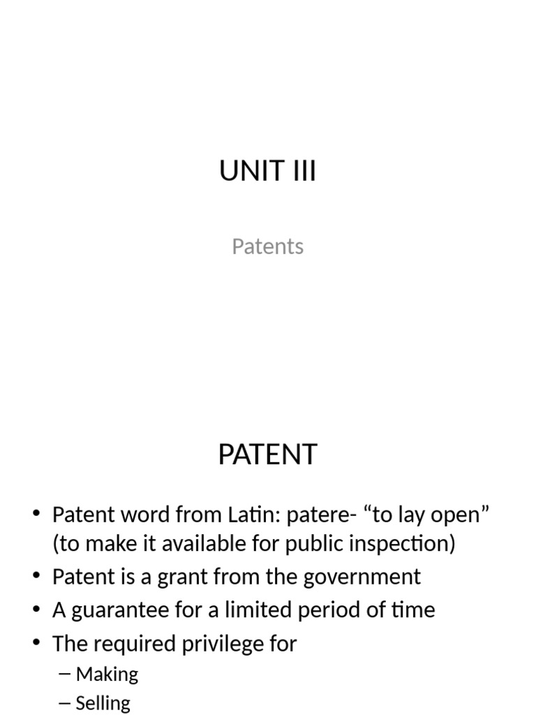 Understanding Patents: Rights and Processes | PDF | Patent | Invention