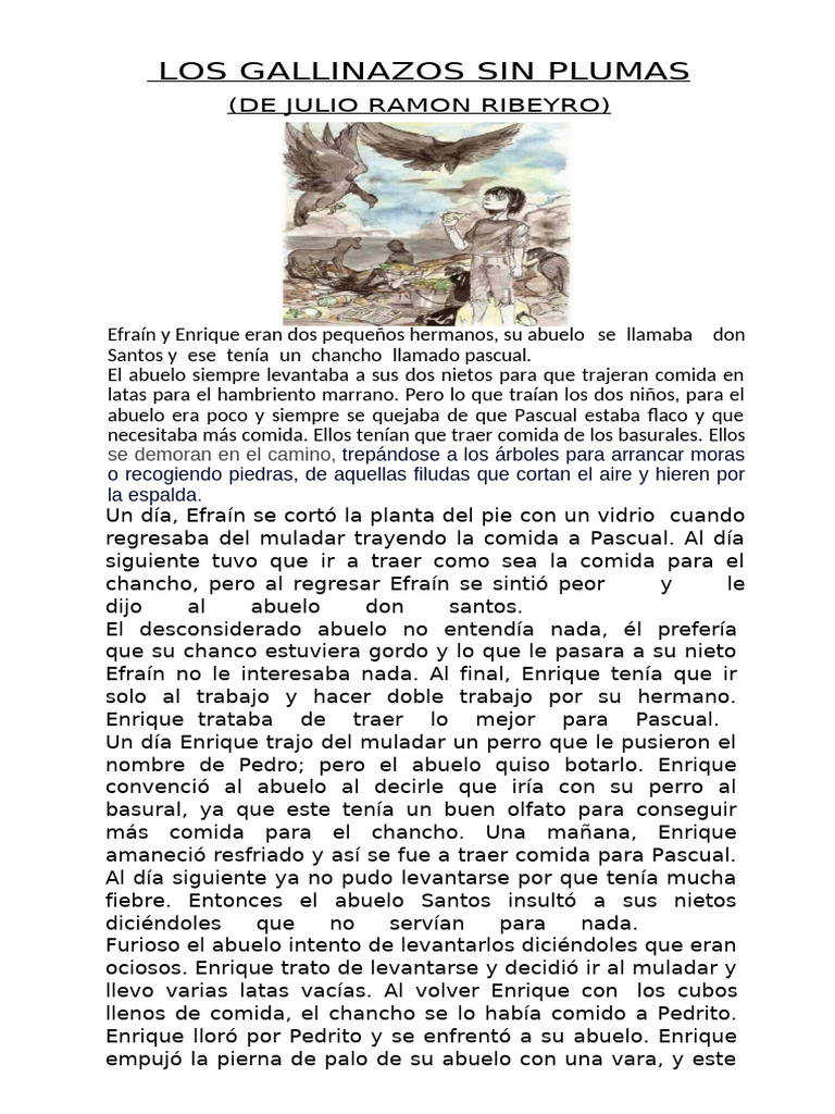 "Resumen y Análisis: Los Gallinazos Sin Plumas" | PDF