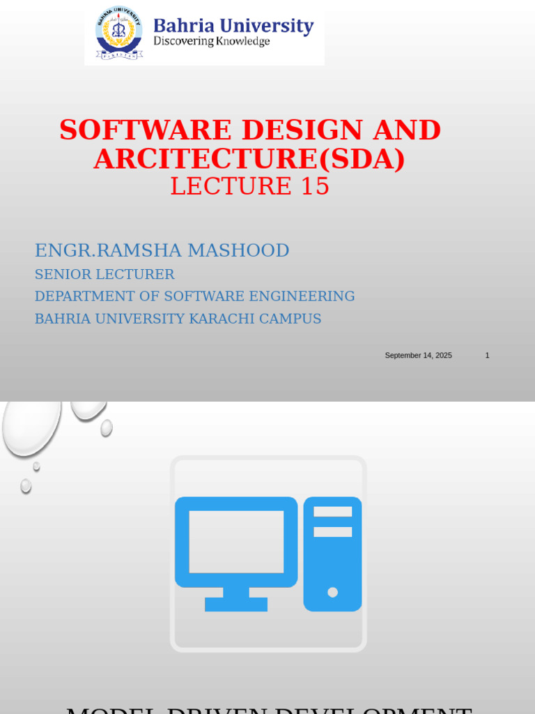 SDA LEC 15 WEEK 15 16052025 025044pm | PDF | Model–View–Controller | Computer Science