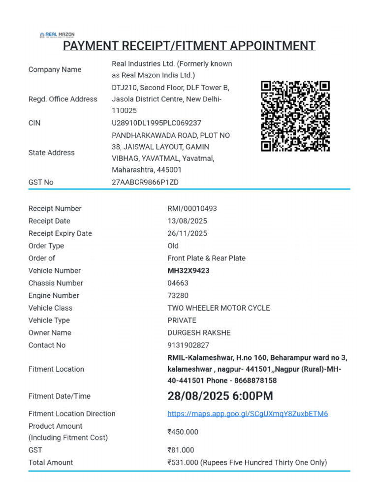 Receipt - 2025 08 13T04 09 37 961Z | PDF
