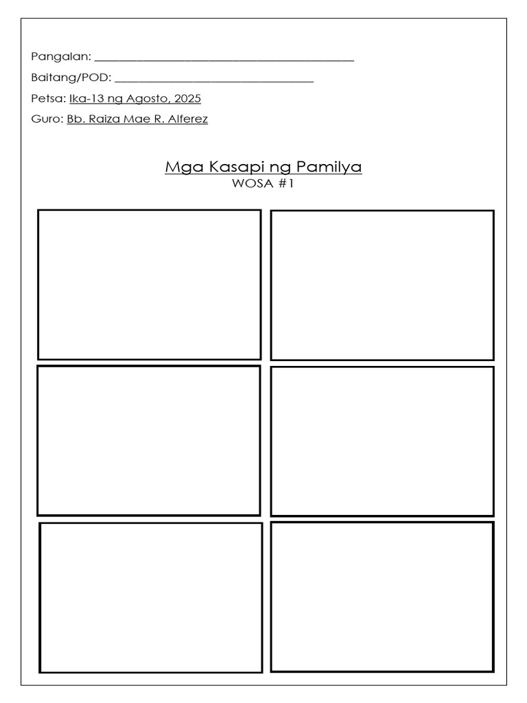 WOSA 1 Template | PDF