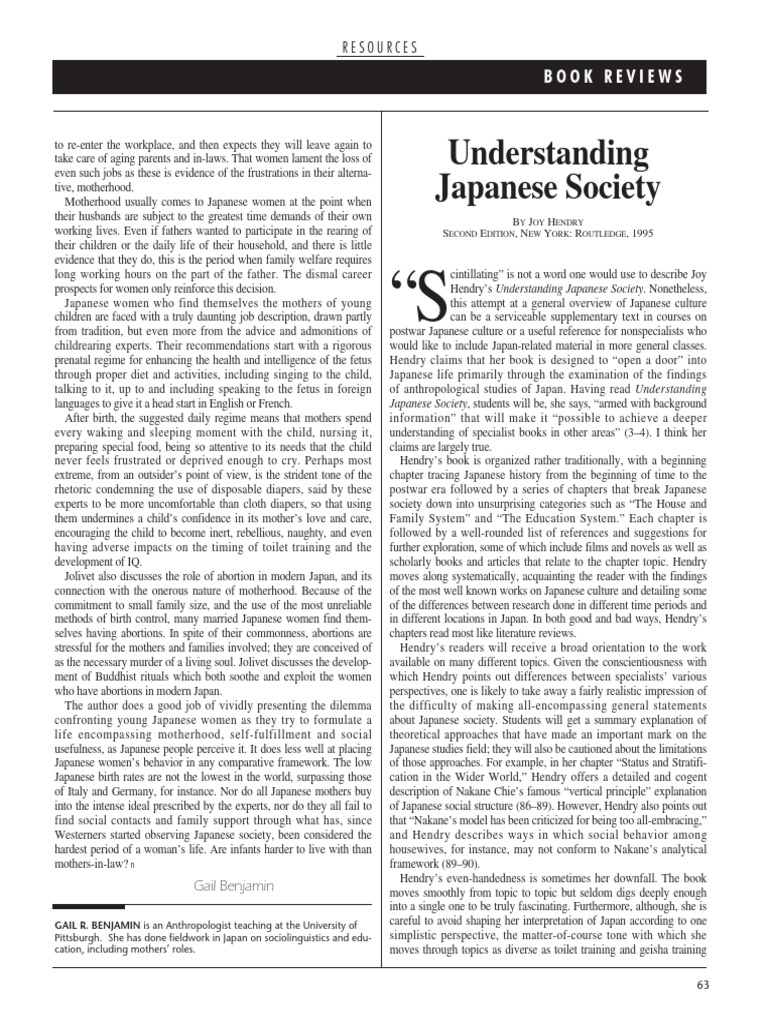 Overview of Japanese Society Insights | PDF | Liberal Arts Education