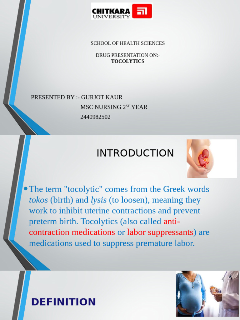 DRUG PREENTATION Tocolytics | PDF | Drugs | Medical Specialties