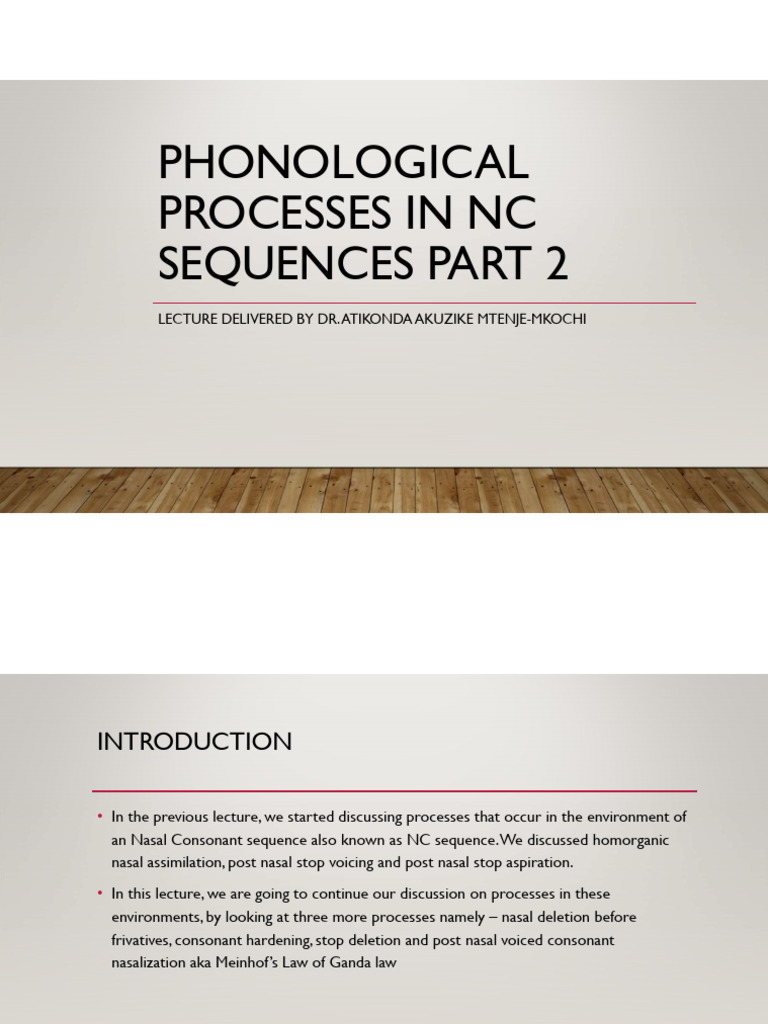 3 Phonological Processes in NC Sequences Part 2 | PDF | Human Voice ...