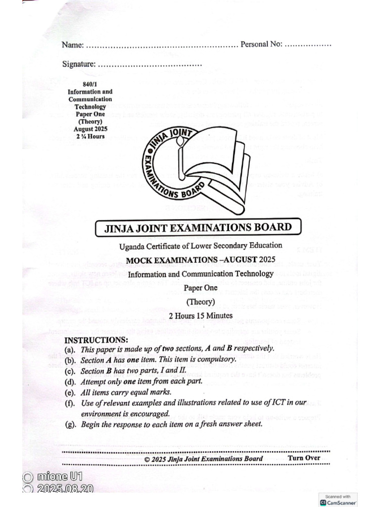 Jjeb Ict 840 - 1 2025 | PDF