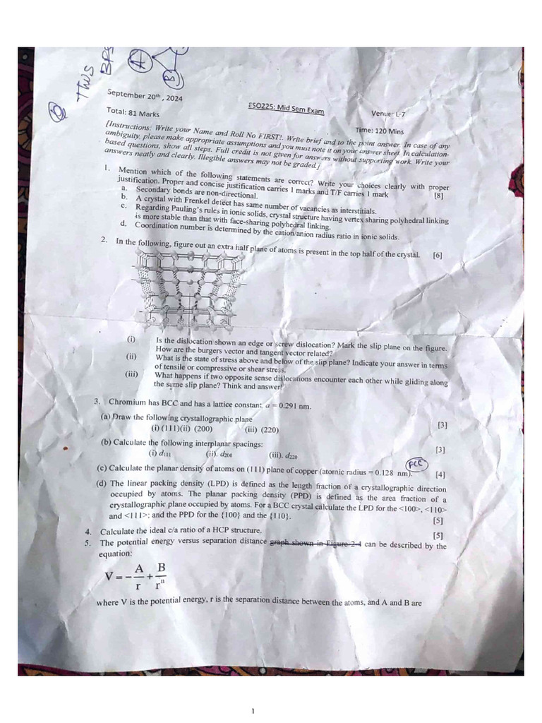 ESO 225 Midsem | PDF