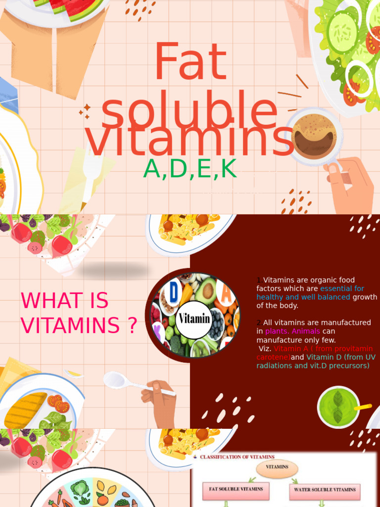 Fat Soluble Vitamins | PDF | Vitamin D | Vitamin A