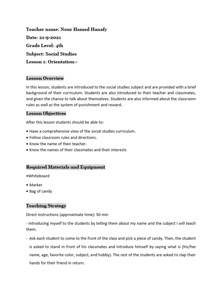 4th Grade Social Studies Lesson Plans | PDF | Longitude | Geography