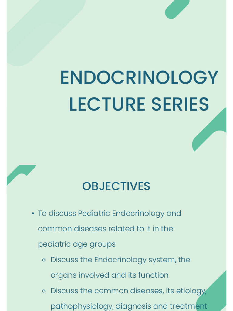 Pediatrics 14 1 Endocrinology Part 1 13th Septembe 250520 204432 | PDF ...